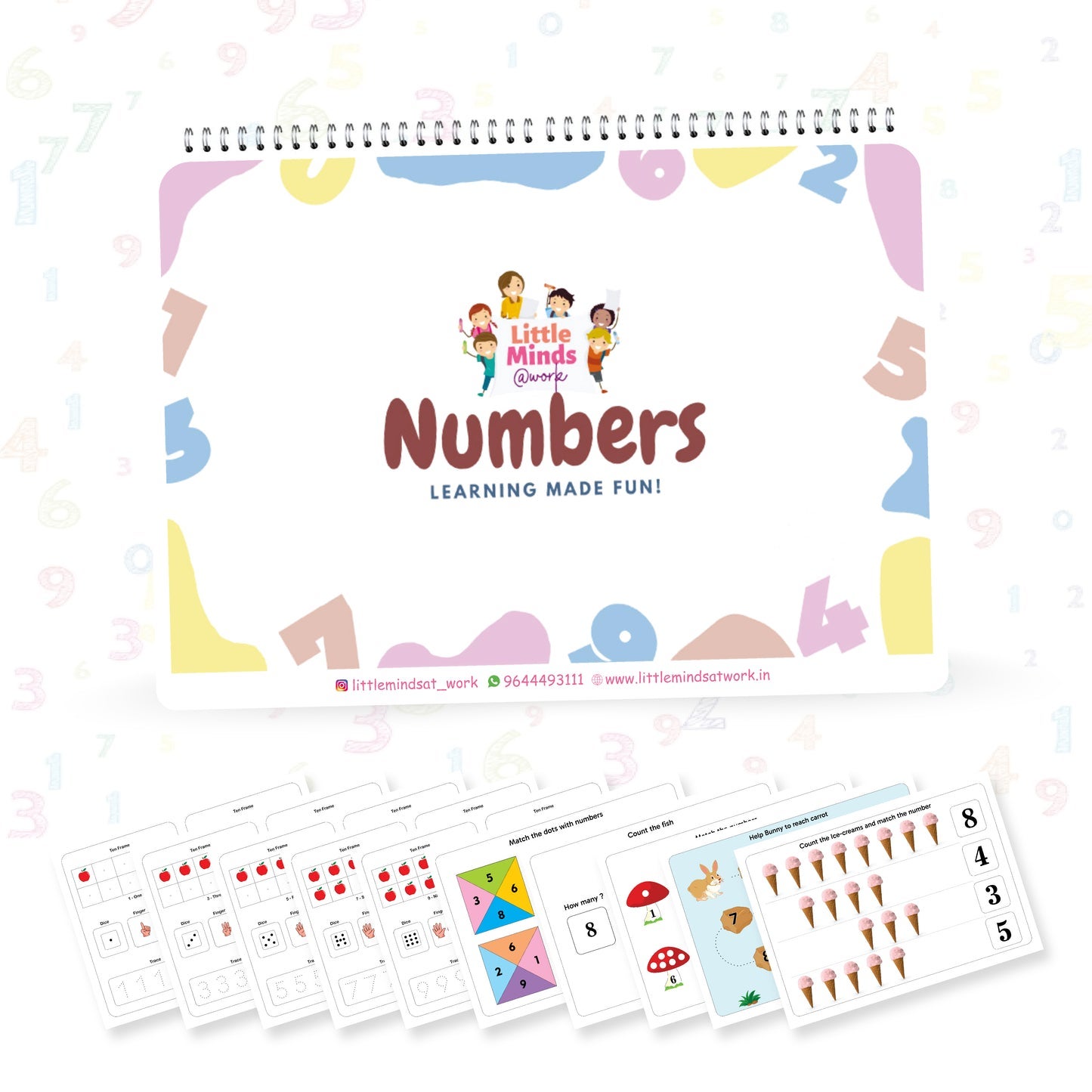 Numbers busy book early learning Montessori activity book | Kiddy Kingdom